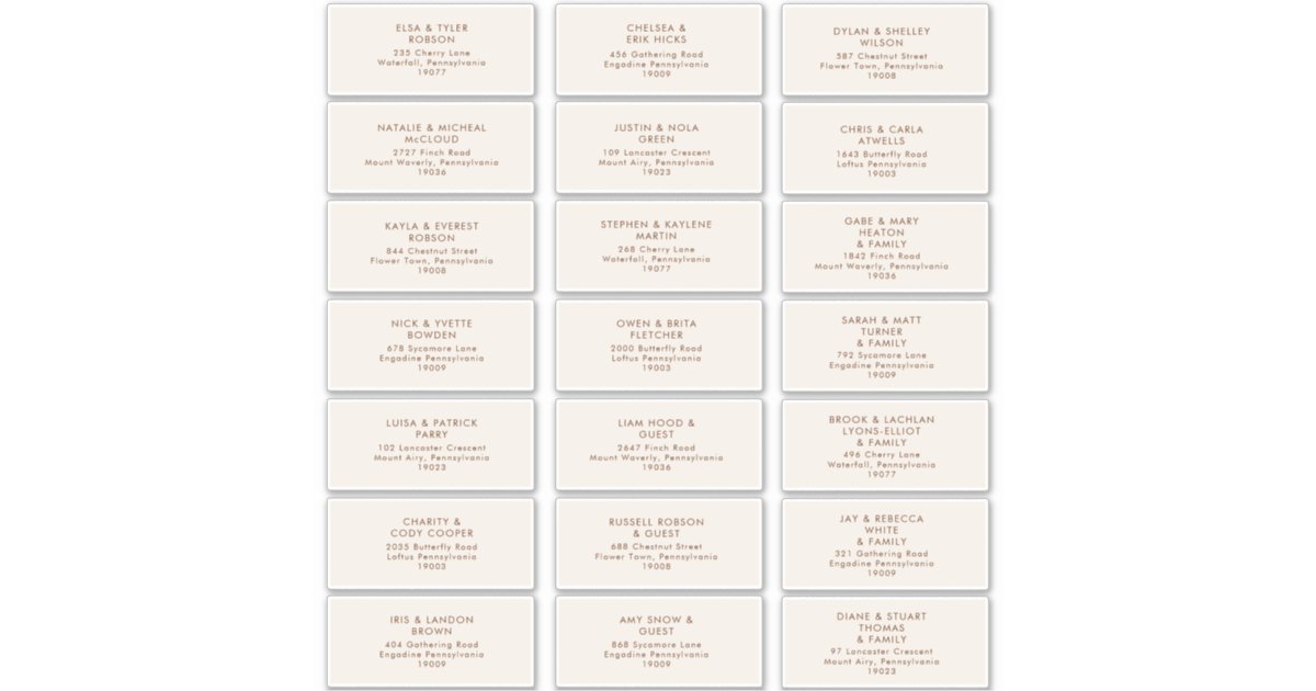 Simple Desert | Natural White Address Labels | Zazzle