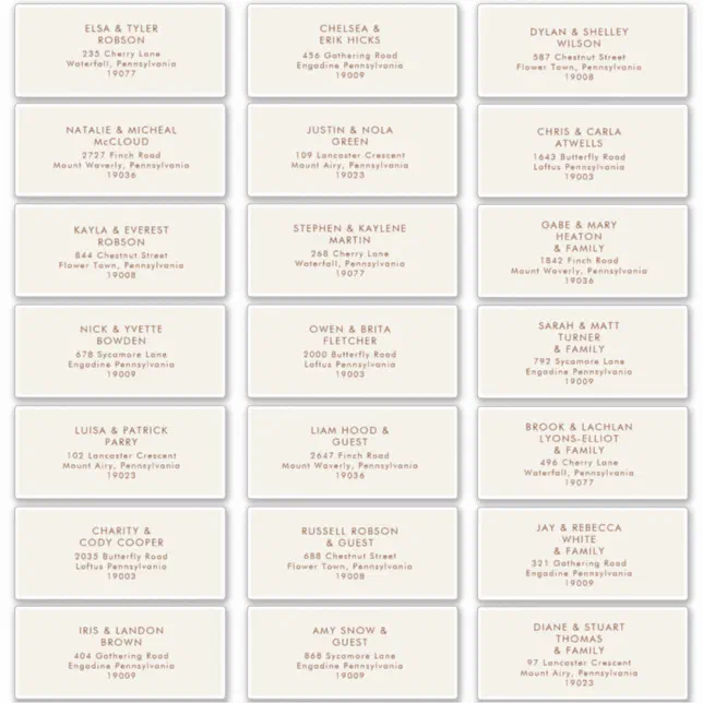 Simple Desert | Natural White Address Labels | Zazzle