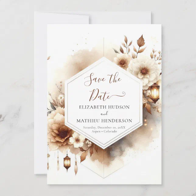 Simple Digital Rustic Wedding Save The Date | Zazzle