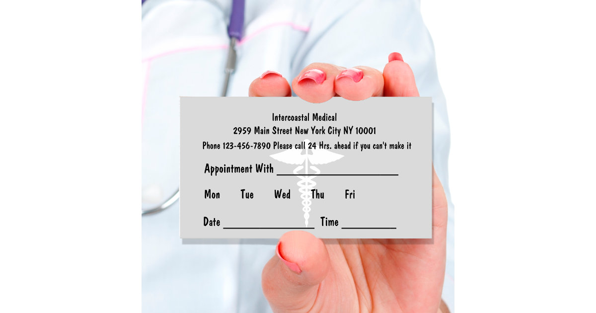 Simple Doctor Appointment Cards | Zazzle