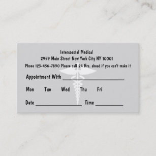Medical Appointment Cards | Zazzle