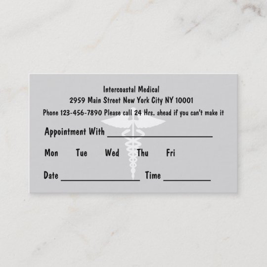 Simple Doctor Appointment Cards | Zazzle.com