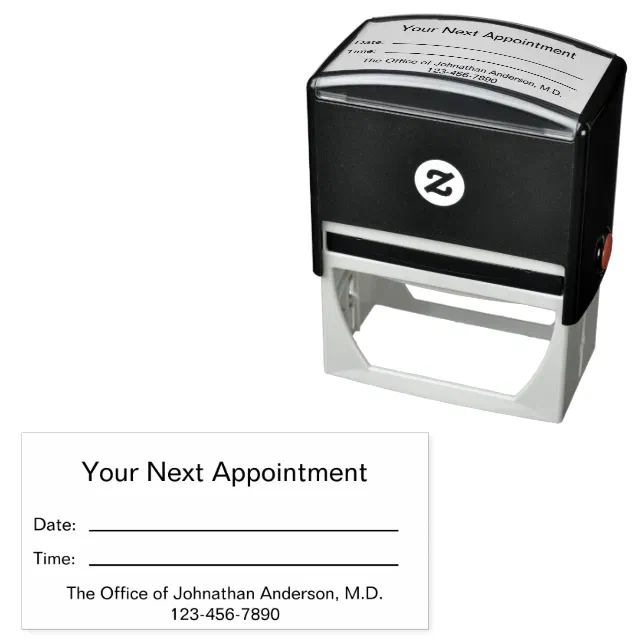 Simple Doctor's Office Your Next Appointment Self-inking Stamp | Zazzle
