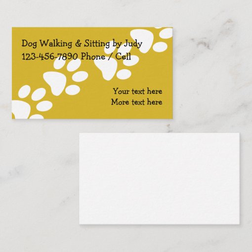Simple Dog Walking And Sitting Business Card | Zazzle