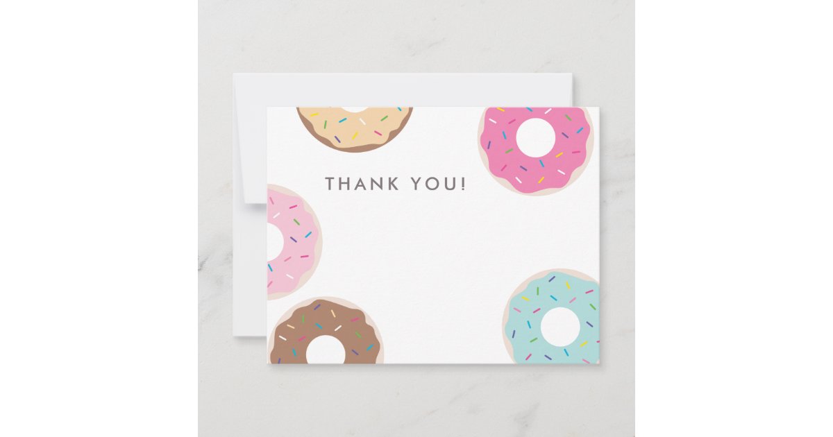 Simple Donut Thank You Card | Zazzle