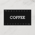 Simple Double Number Loyalty Coffee Punch-Card | Zazzle