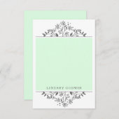 Simple Drawn Floral Green Note Card | Zazzle