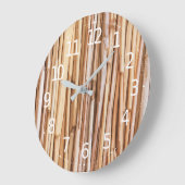 Simple Dried Bamboo Artwork | Wall Clock | Zazzle