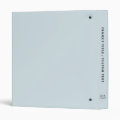 Simple Dusty Blue Minimal Business Logo Promotion 3 Ring Binder | Zazzle