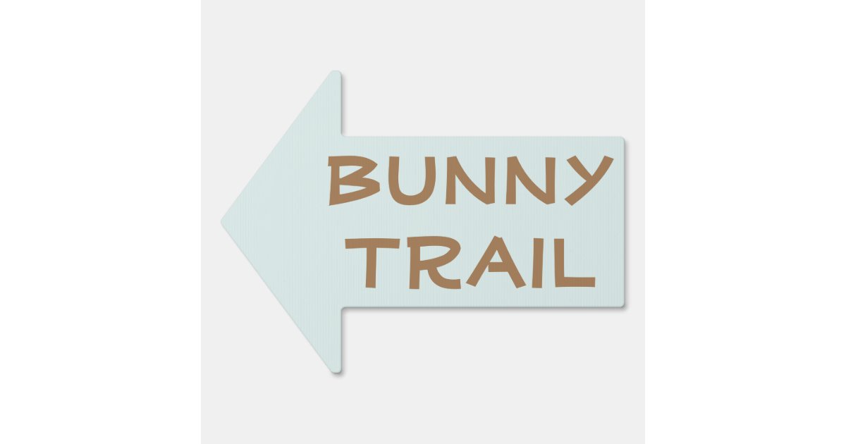 Simple Easter Egg Hunt Bunny Trail Sign | Zazzle
