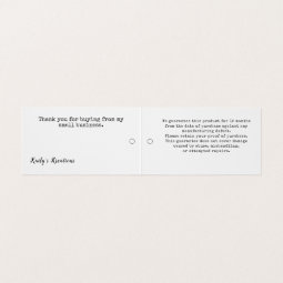 Simple Editable Logo UPC Clothing Hang Price Tag | Zazzle