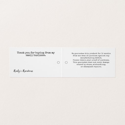 Simple Editable Logo UPC Clothing Hang Price Tag | Zazzle