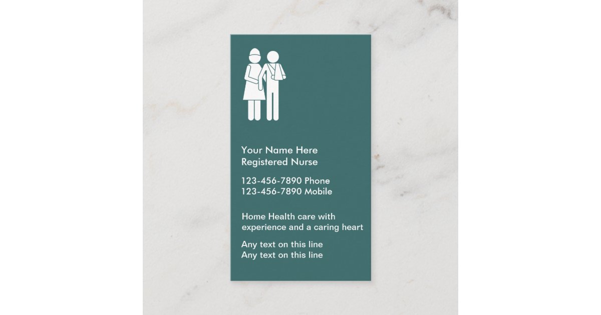 Simple Editable Nurse Business Cards | Zazzle