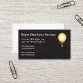 Simple Electrician Light Bulb Design Business Card | Zazzle