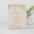 Simple Elegance Boho Floral Wedding Invitation | Zazzle