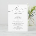 Simple Elegant 5x7" Wedding Dinner Menu Template | Zazzle