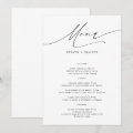 Simple Elegant 5x7" Wedding Dinner Menu Template | Zazzle