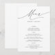 Simple Elegant 5x7" Wedding Dinner Menu Template | Zazzle