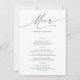 Simple Elegant 5x7" Wedding Dinner Menu Template | Zazzle