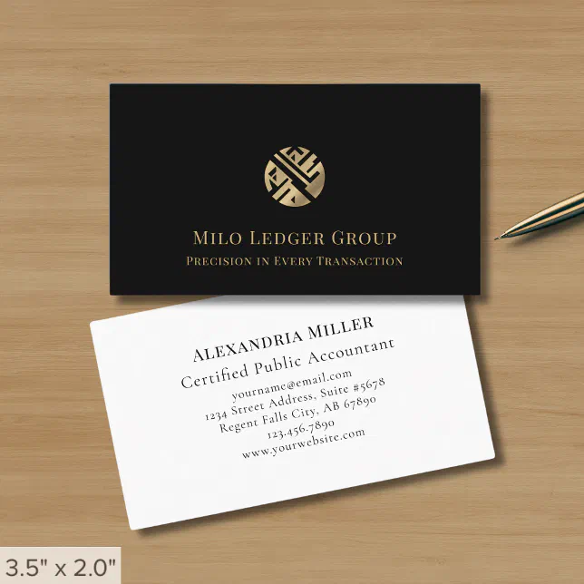 Simple Elegant Accounting Firm CPA Business Card | Zazzle