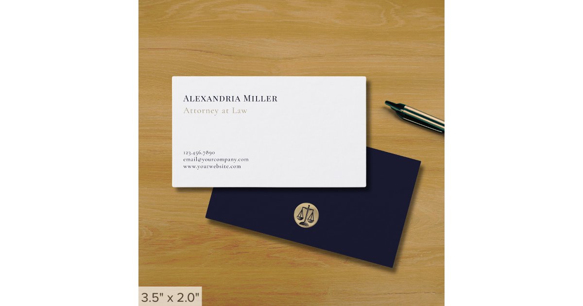 Simple Elegant Attorney at Law Business Card | Zazzle