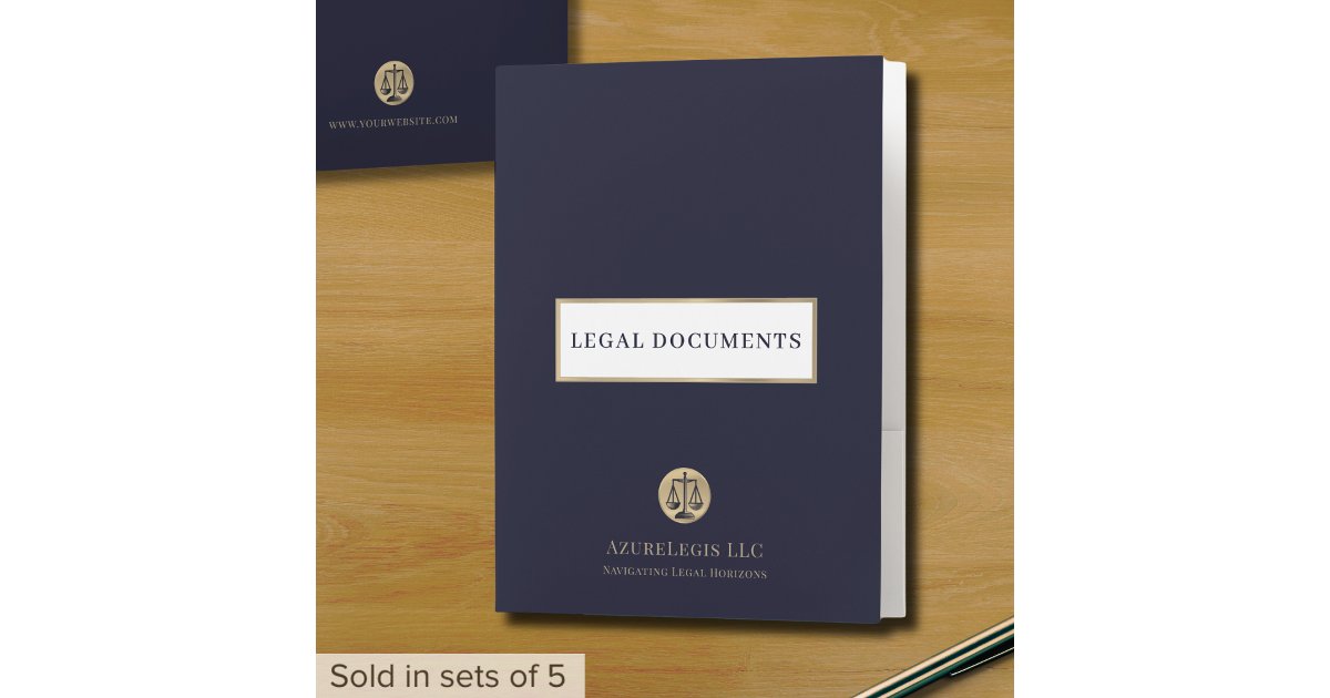 Simple Elegant Attorney Law Firm Pocket Folder | Zazzle