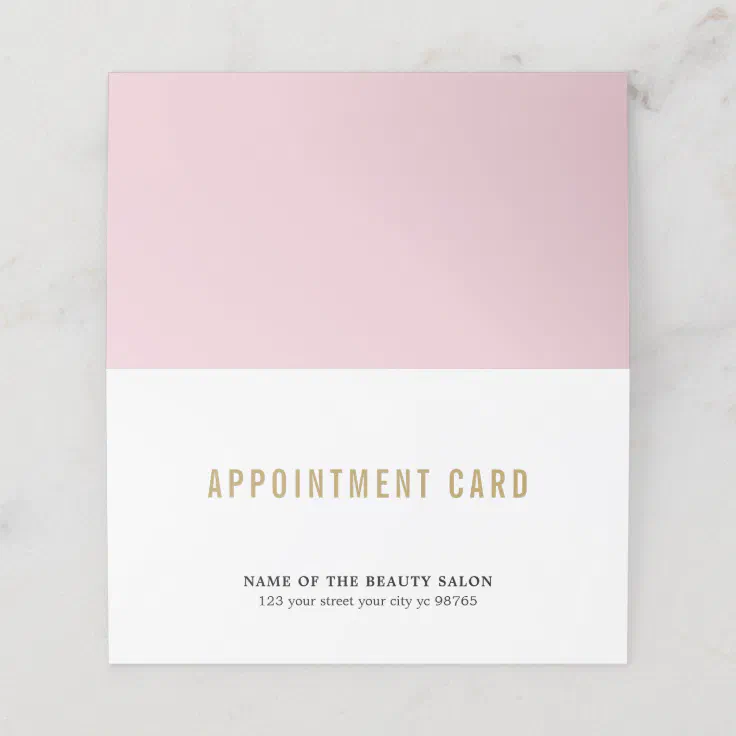 Simple Elegant Beauty Appointment Card | Zazzle