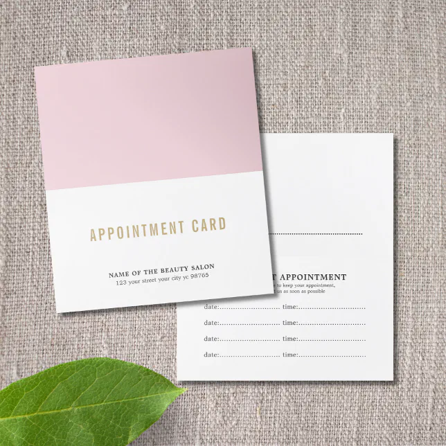 Simple Elegant Beauty Appointment Card | Zazzle