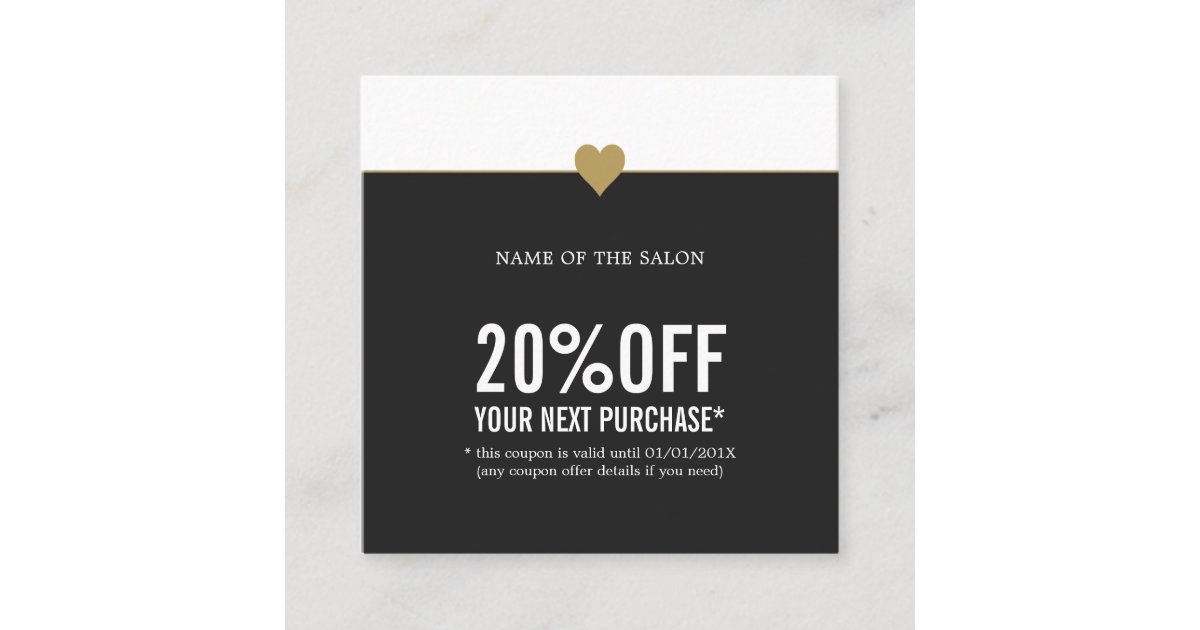Simple Elegant Beauty Salon Coupon | Zazzle.com