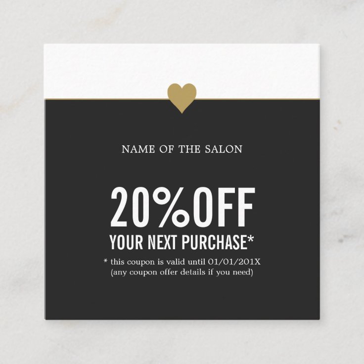 Simple Elegant Beauty Salon Coupon | Zazzle