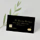 Simple Elegant Black Gold Luxury Credit Card | Zazzle