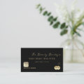 Simple Elegant Black Gold Luxury Credit Card | Zazzle