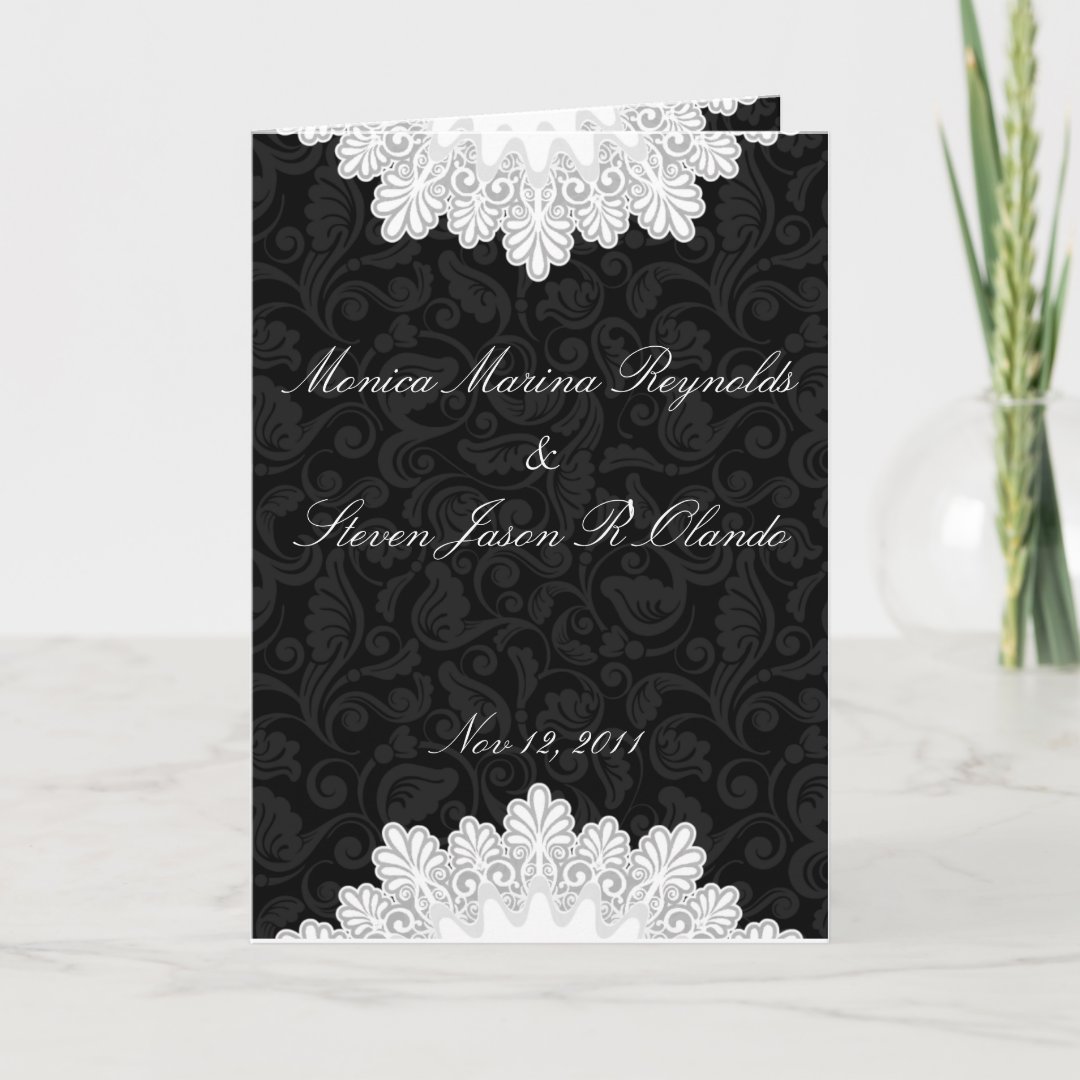 Simple elegant black wedding invitation card A019 | Zazzle