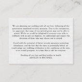 Simple Elegant Black & White Coronavirus Details E Enclosure Card | Zazzle