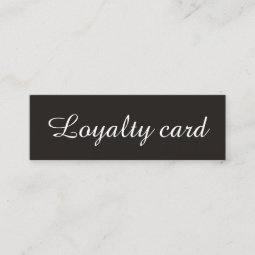 Simple Elegant Black White Loyalty Card | Zazzle