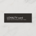 Simple Elegant Black White Loyalty Card | Zazzle