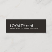 Simple Elegant Black White Loyalty Card | Zazzle