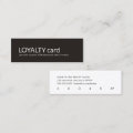 Simple Elegant Black White Loyalty Card | Zazzle