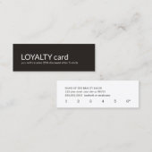 Simple Elegant Black White Loyalty Card | Zazzle