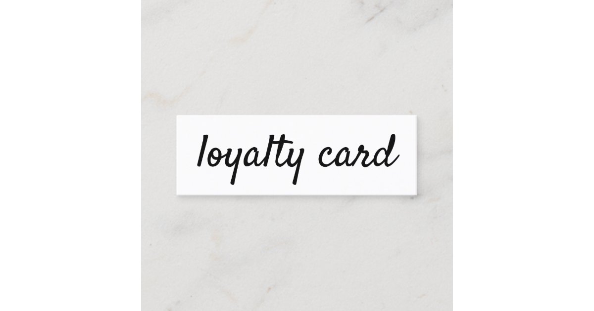 Simple Elegant Black White Loyalty Card | Zazzle.com