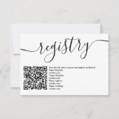 Simple elegant black white wedding registry invitation | Zazzle