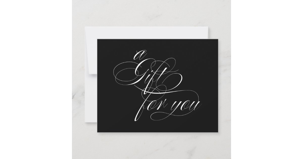 Simple Elegant BlackCalligraphy Gift Certificate | Zazzle