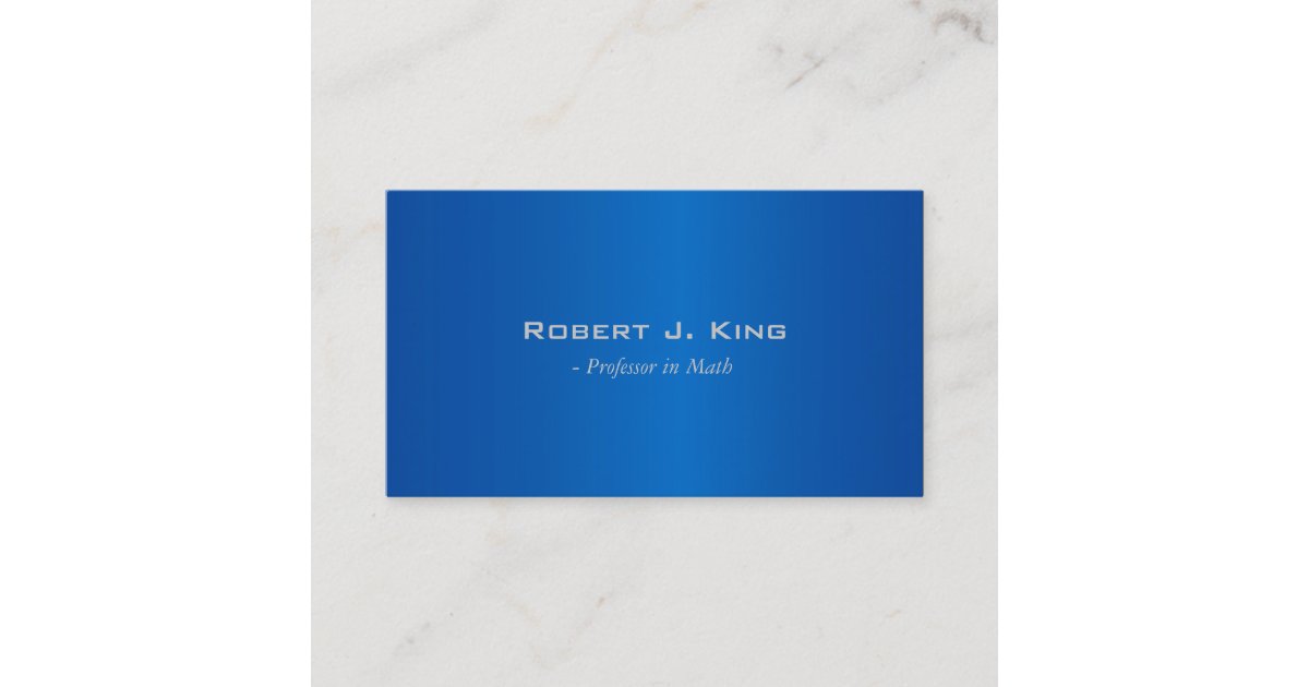 Simple, elegant blue business cards | Zazzle