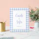 Simple Elegant Blue Gingham Cards and Gifts Sign | Zazzle