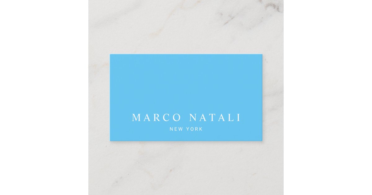 Simple Elegant Blue Professional Business Card | Zazzle