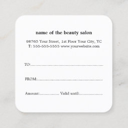 Simple Elegant Blue White Gift Card | Zazzle