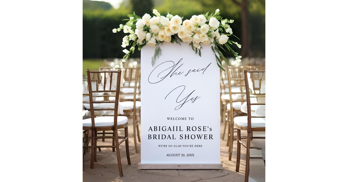 Simple Elegant Bridal Shower Welcome Sign | Zazzle
