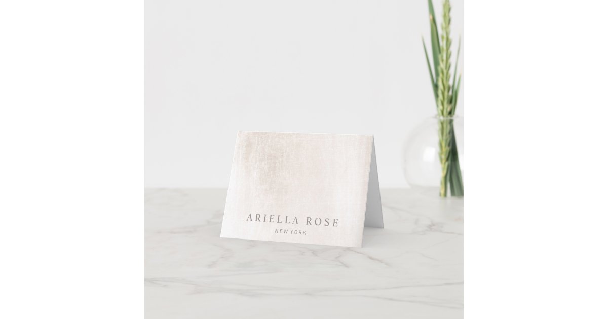 Simple Elegant Brushed White Marble Card | Zazzle