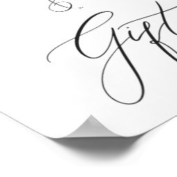 Simple Elegant Calligraphy Cards & Gifts Poster | Zazzle