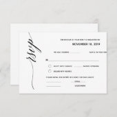 Simple Elegant Calligraphy RSVP Response card v2 | Zazzle